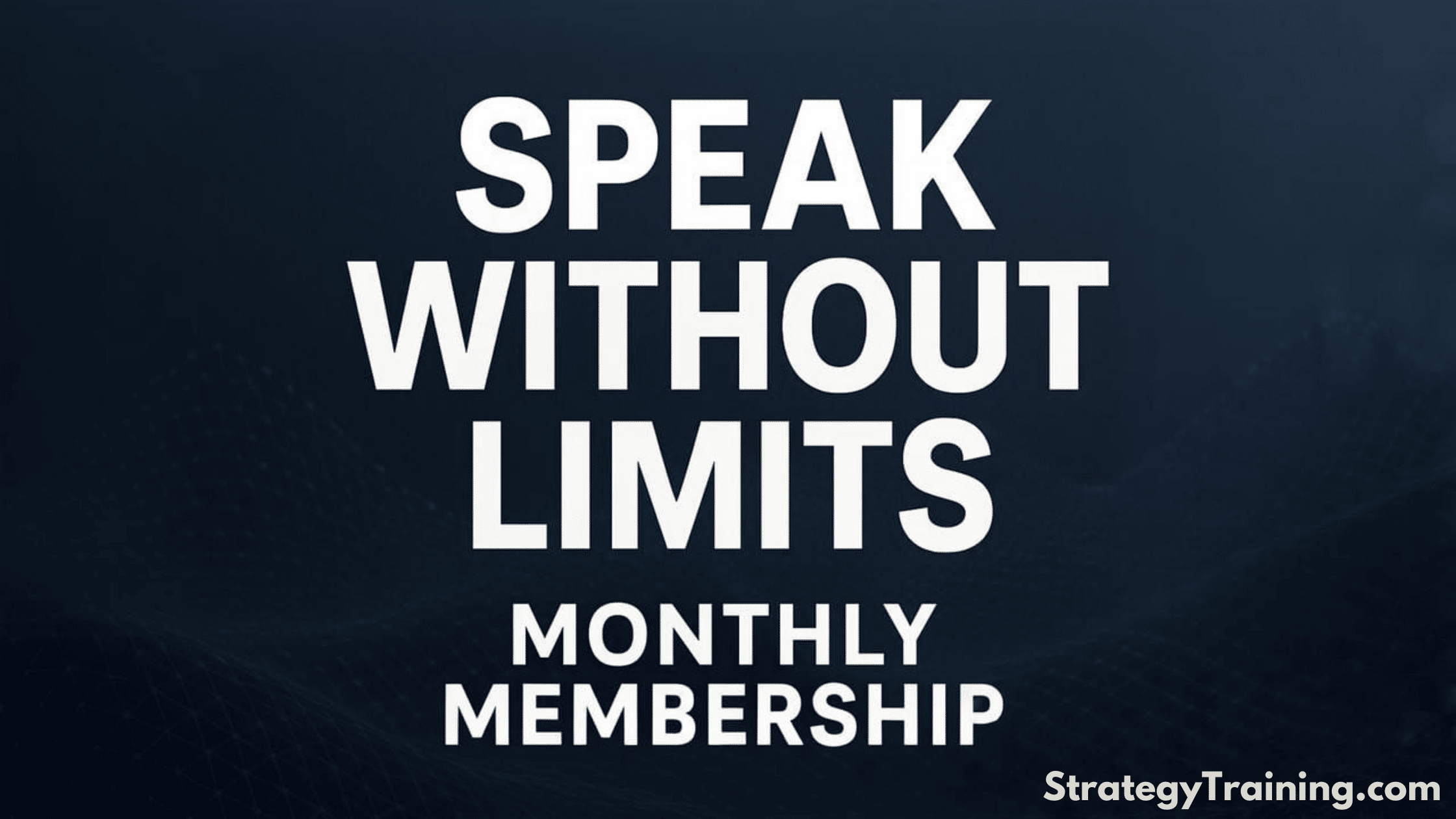 Speak Without Limits membership | FIRMSconsulting